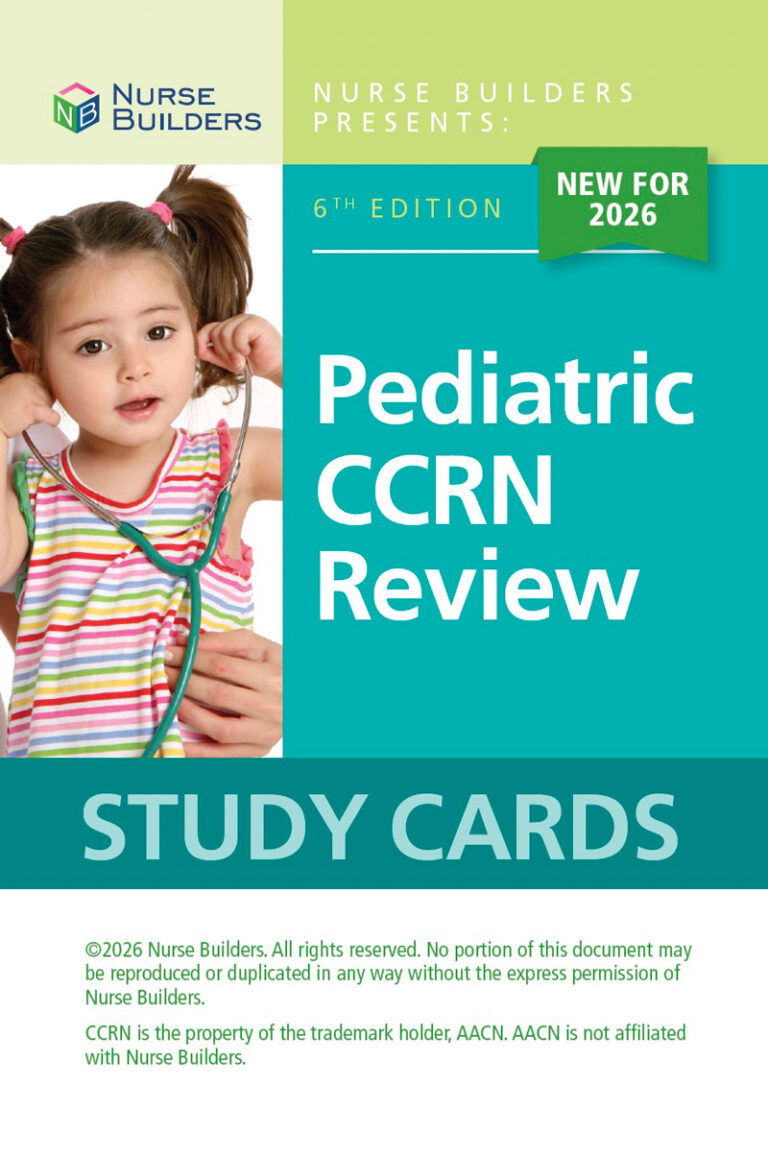 2026 6th edition Pediatric CCRN Review Study Cards - Nurse Builders
